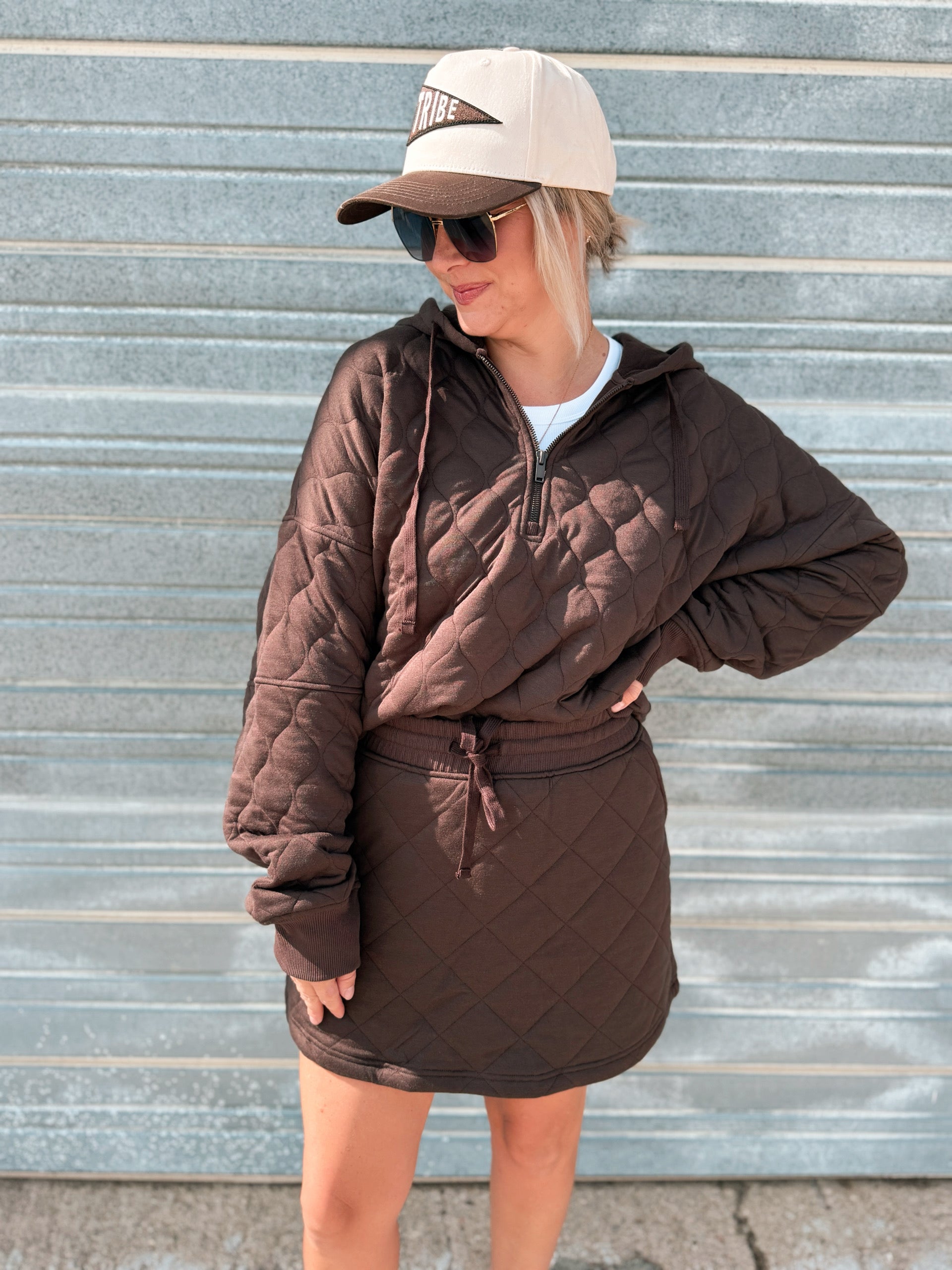 Breck Quilted Quarterzip in Espresso – Olive & Ave Clothing Boutique