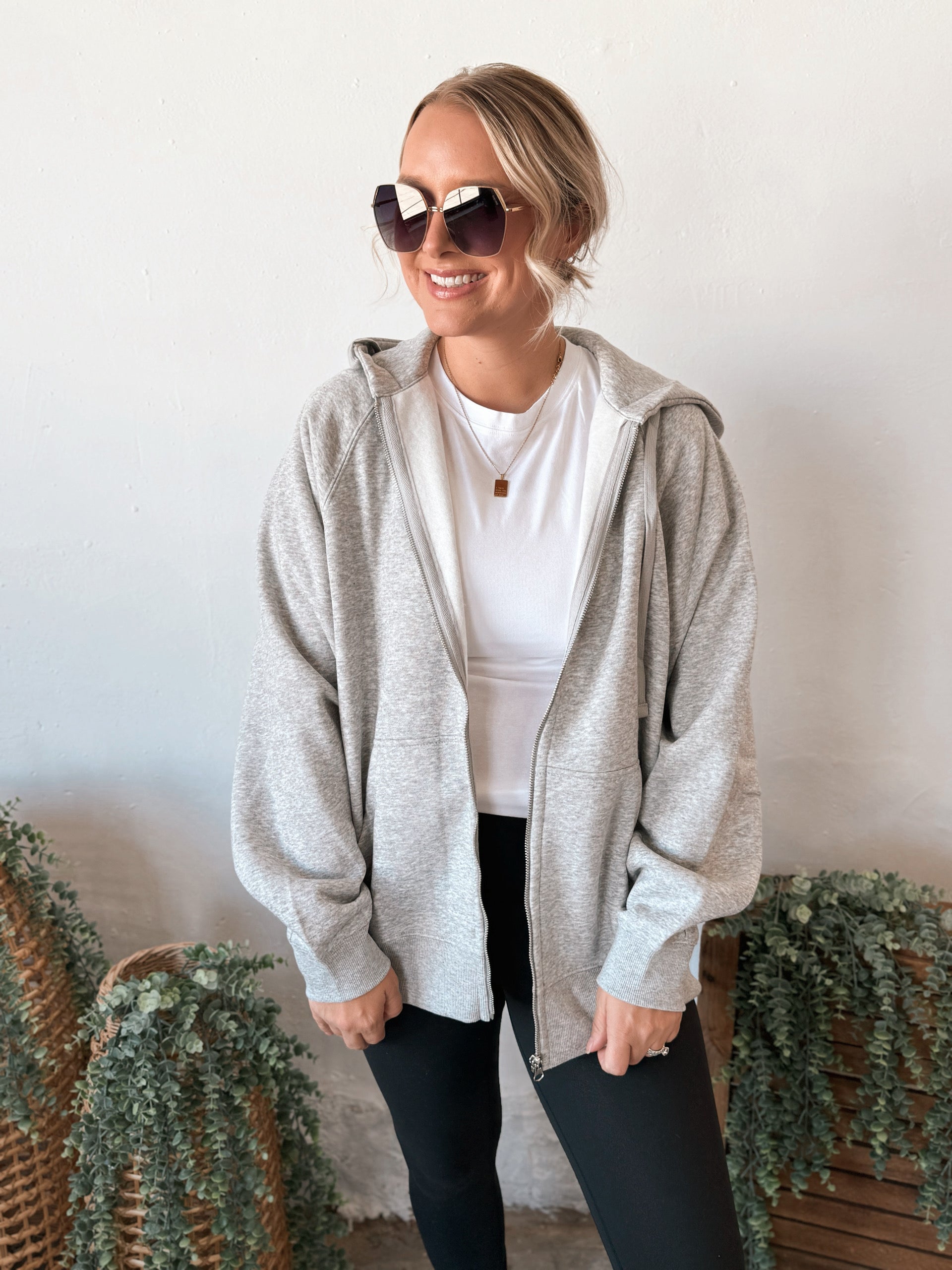 Martin Full Zip Hooded Jacket in Heather Grey – Olive & Ave Clothing ...
