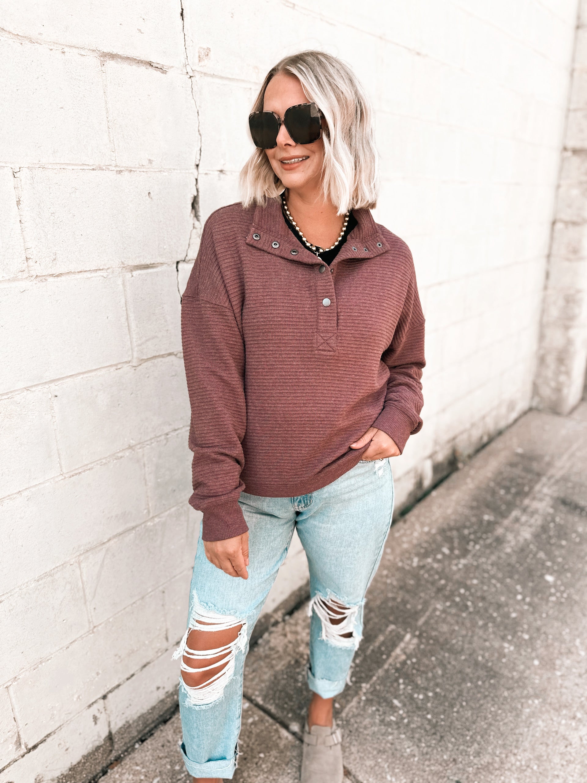 Merrick Top in Eggplant – Olive & Ave Clothing Boutique